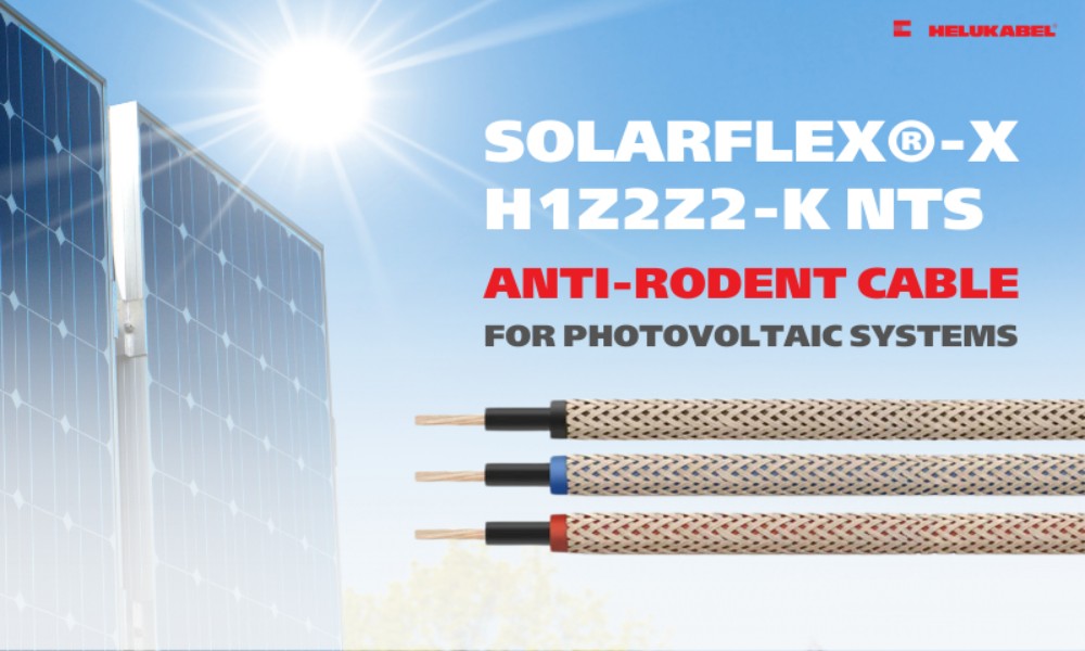 SOLARFLEX®-X H1Z2Z2-K NTS – Anti-rodent cable for photovoltaic systems